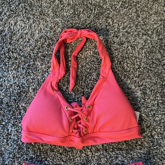 BECCA | Swim | Becca Modern Edge Halter Bikini Set Top Medium Bottom ...